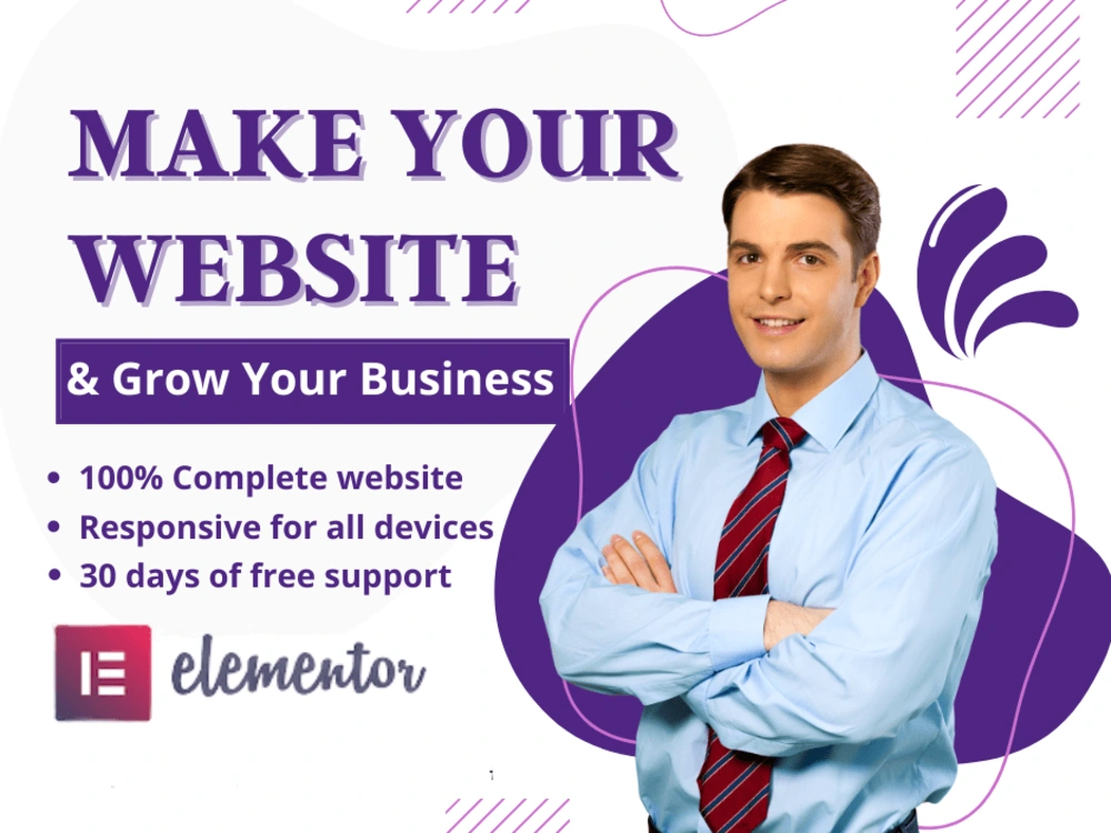 A responsive wordpress website using elementor pro page builder | Upwork