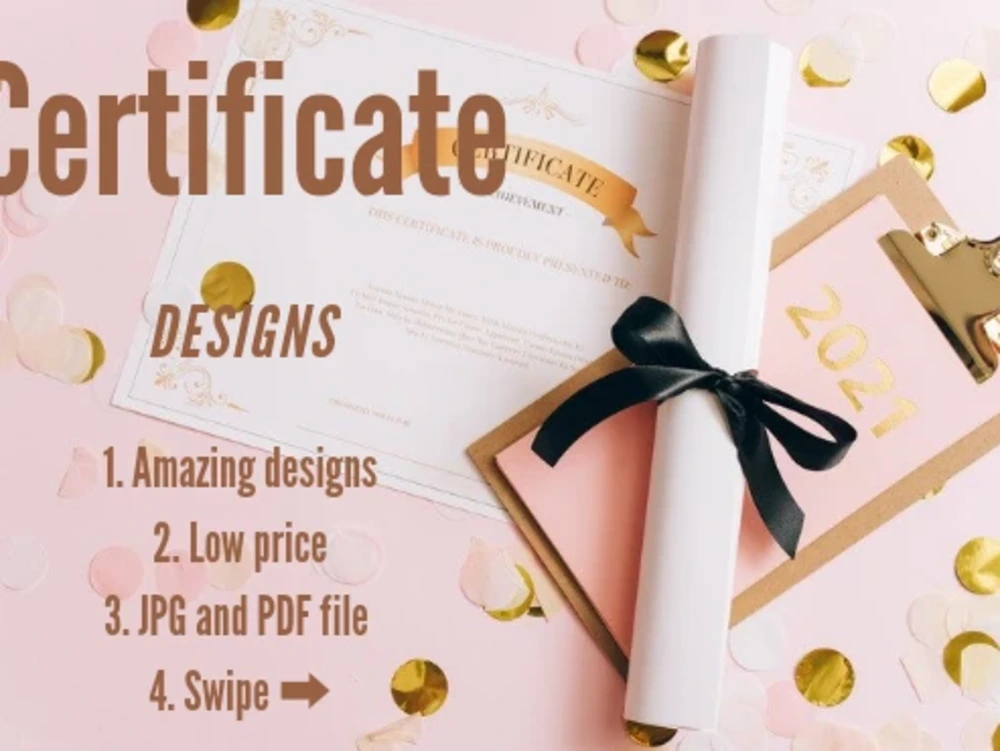 Awesome unique certificate designs | Upwork