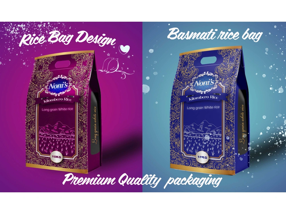 Custom packaging design or label design and rice packaging for your ...