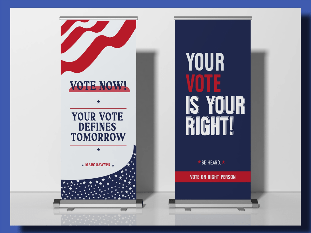 A roll up / pop up / pull up or X stand banner design. | Upwork