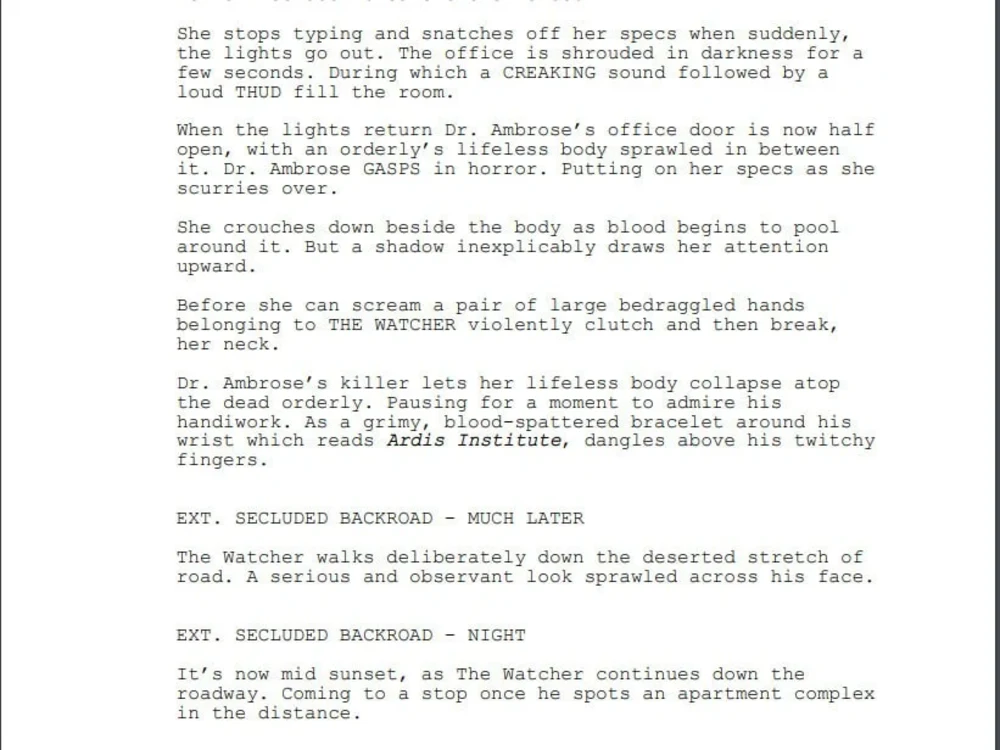 A suspenseful short or feature-length horror movie script | Upwork