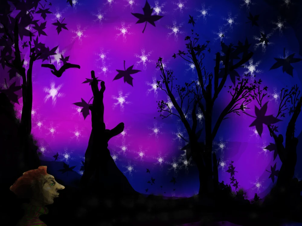 A creative illustration of characters in a scene that tells a story ...