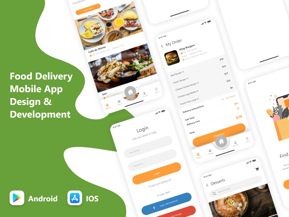 Food delivery mobile app as UberEats, DoorDash Foodpanda for Android or iOS | Upwork