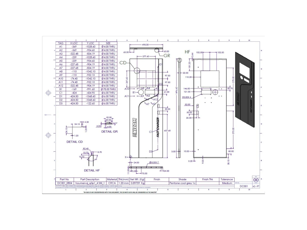 Sheet metal design including weldment, technical drawing file. | Upwork