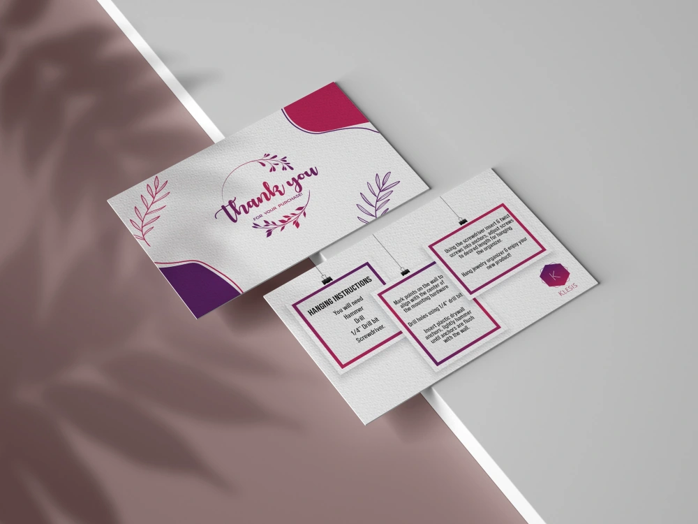 Design professional amazon thank you card, product insert card | Upwork