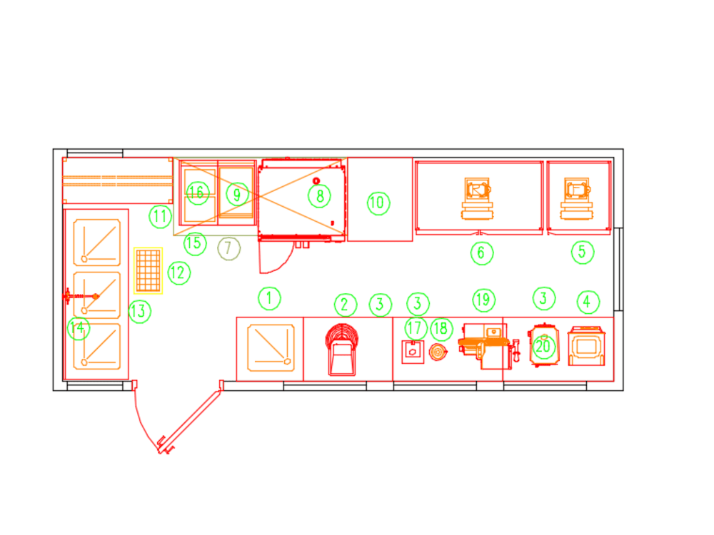 Commercial Kitchen Equipment Layout With MEP drawings / 3D Rendering ...