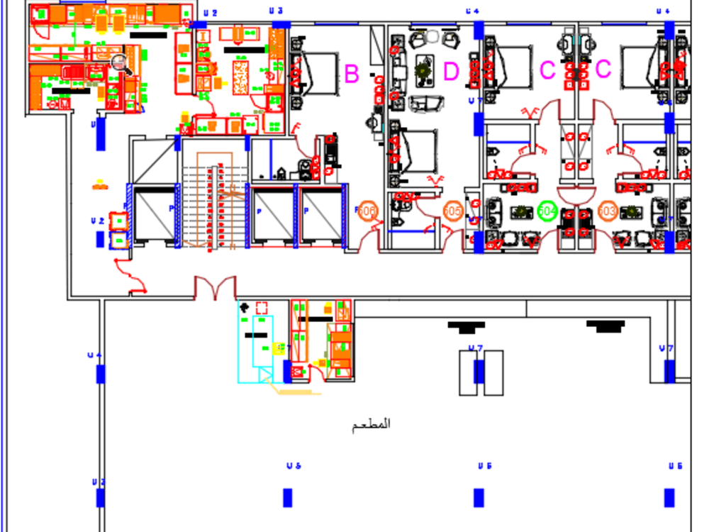 Commercial Kitchen Equipment Layout With MEP drawings / 3D Rendering ...