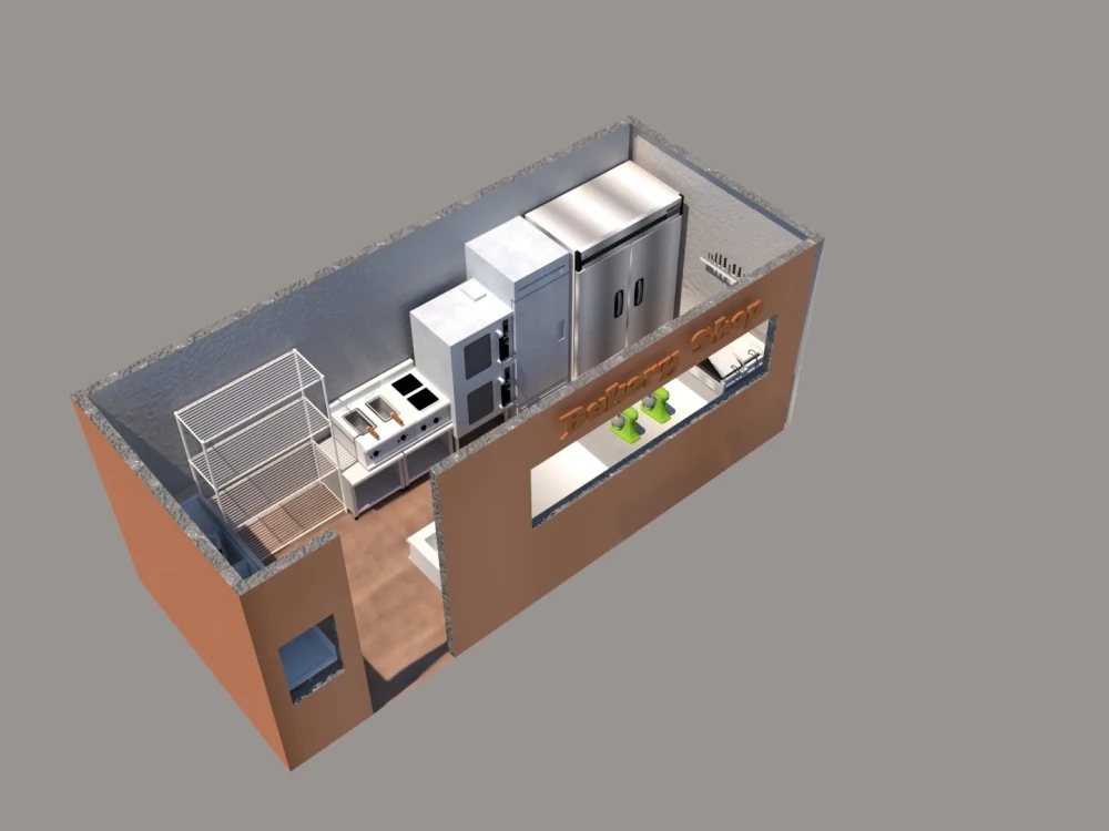 Commercial Kitchen Equipment Layout With MEP drawings / 3D Rendering ...
