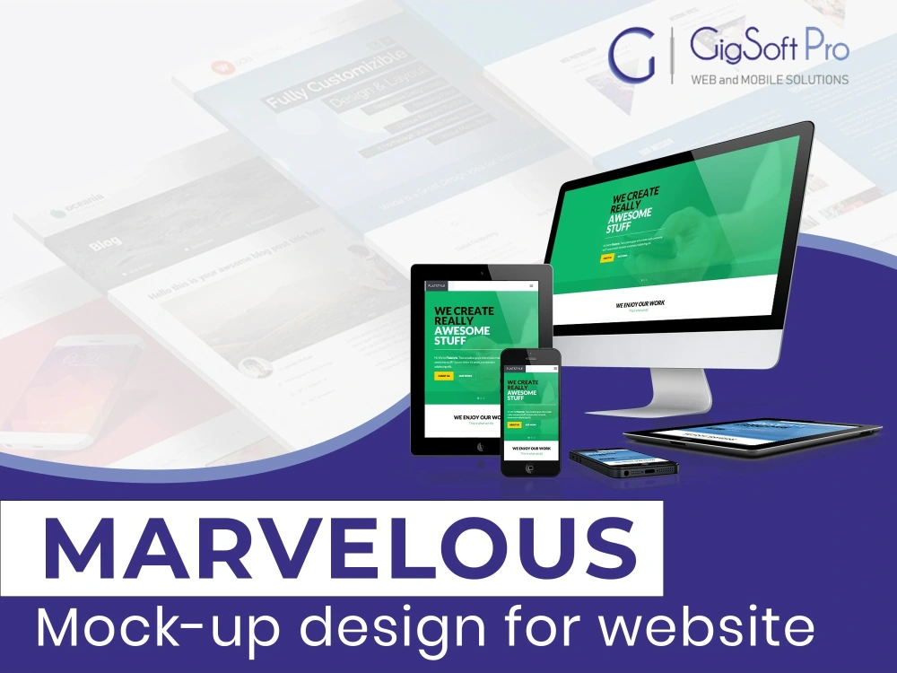 A Marvelous mock-up design for your website | Upwork