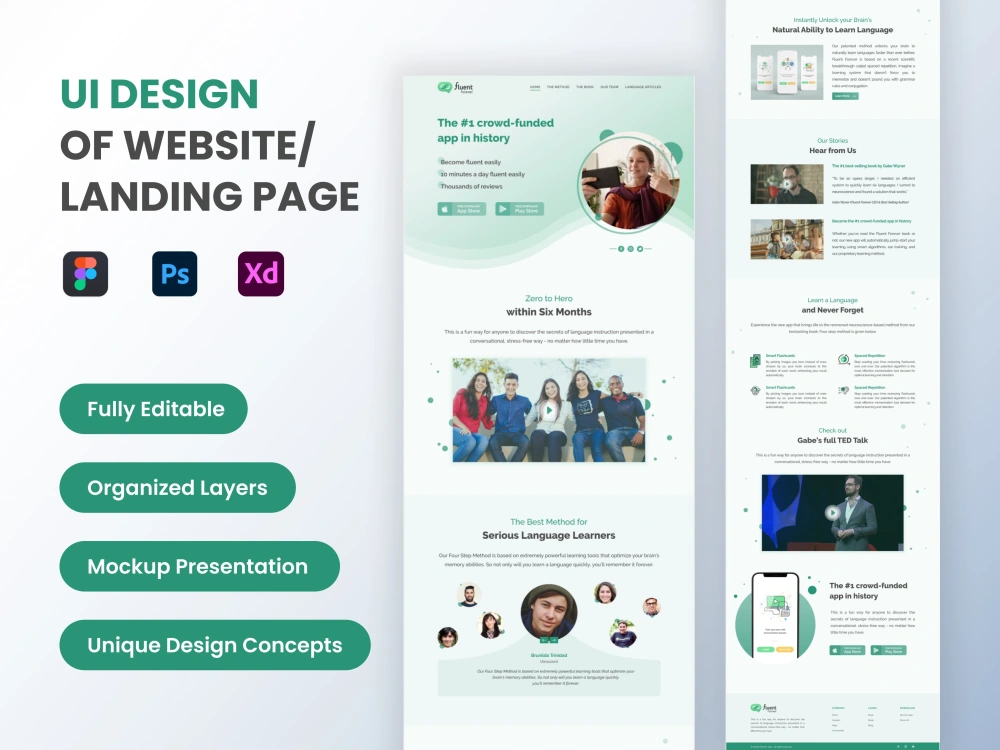 Website UX/UI Design or Landing Page UX/UI Design in Figma, Adobe XD ...
