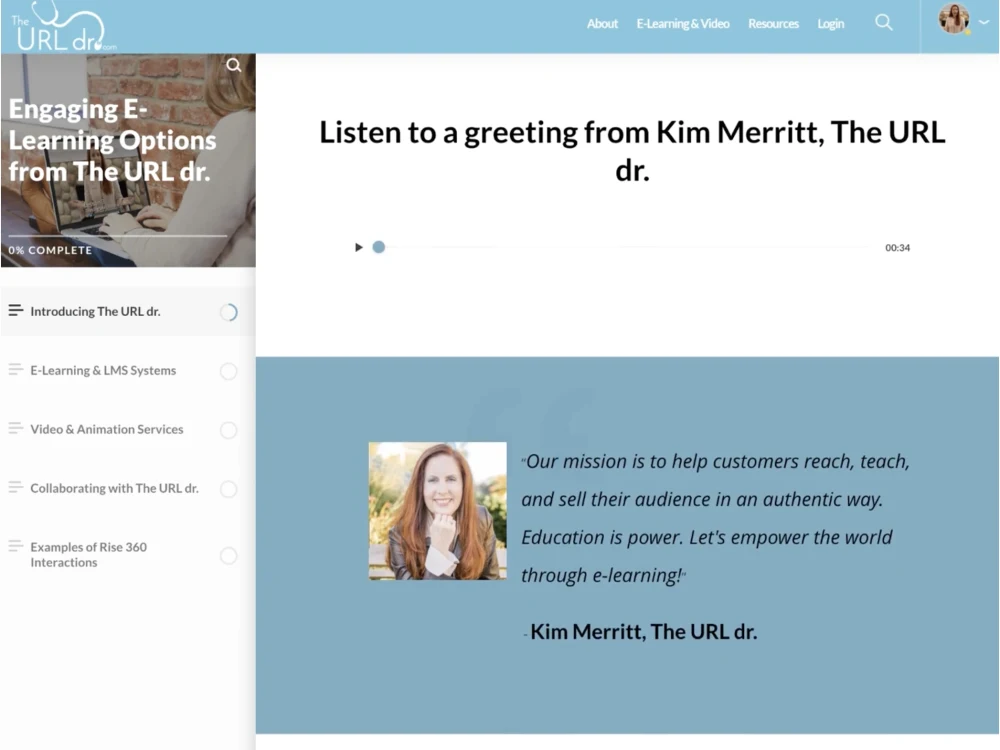 A 20-30 Minute E-learning Course Designed in Articulate Rise 360 | Upwork