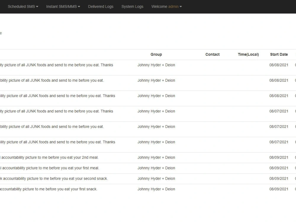 Automated scheduled web messaging system | Upwork