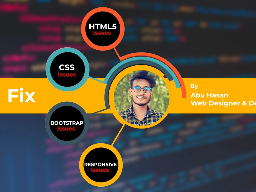 Fixed html css bootstarp bug or new features added | Upwork Fixed html css bootstarp bug or new features added | Upwork