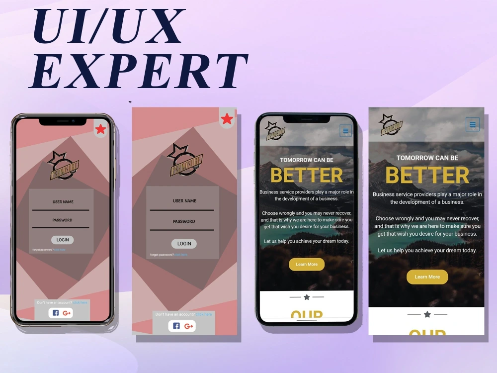 A market standard User Interface design | Upwork
