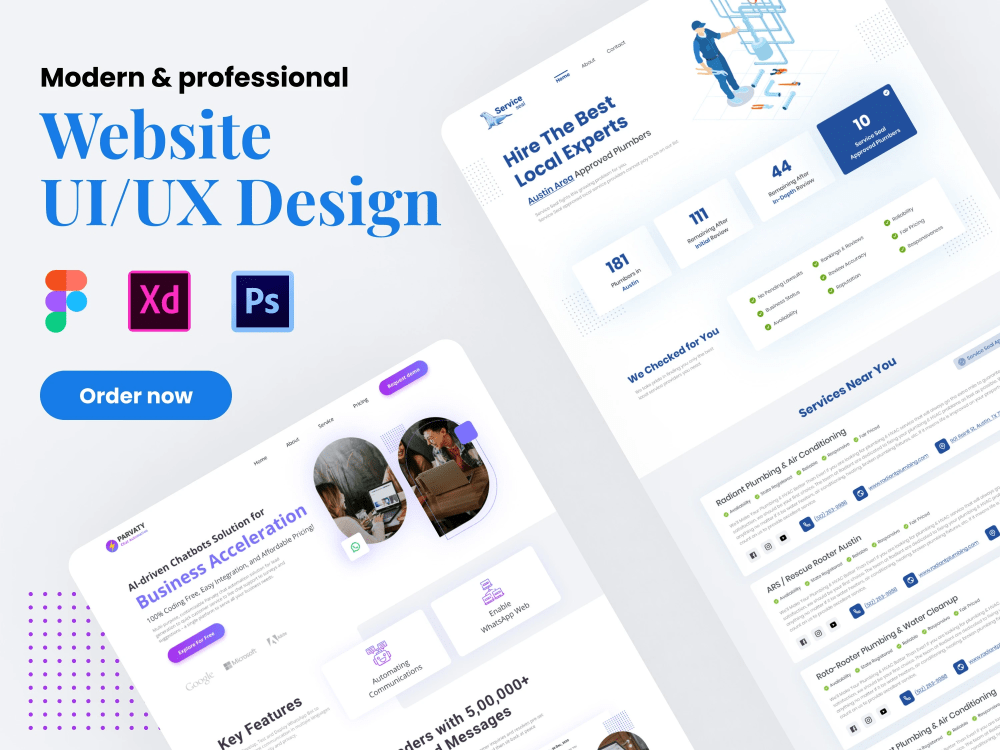 Modern & professional Website UI/UX Design | Upwork