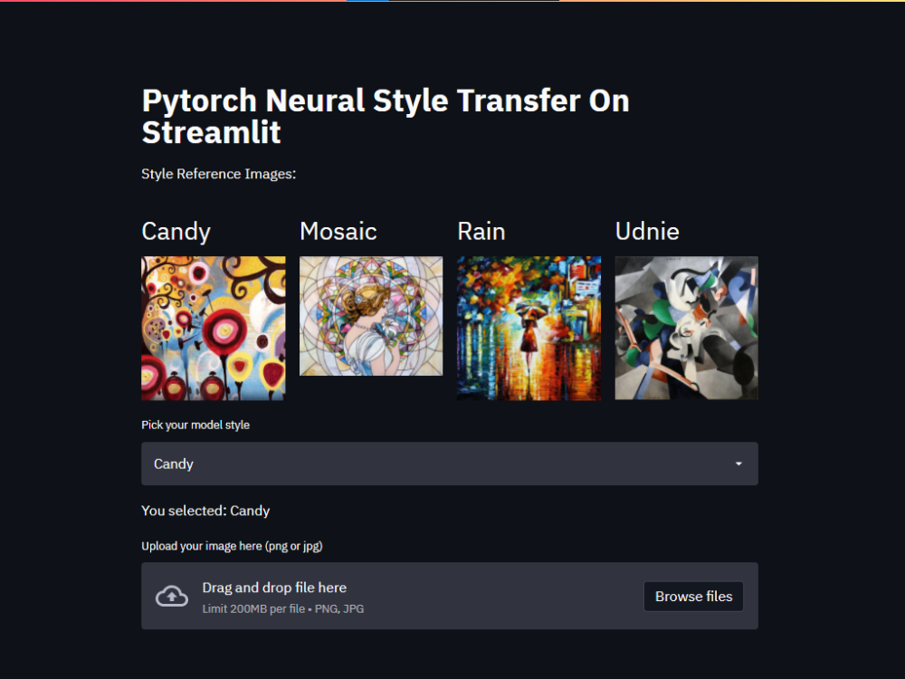 Style Transfer Web App | Upwork