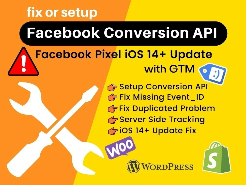 Setup or fix Facebook Pixel Conversion API Server Side Tracking using GTM | Upwork