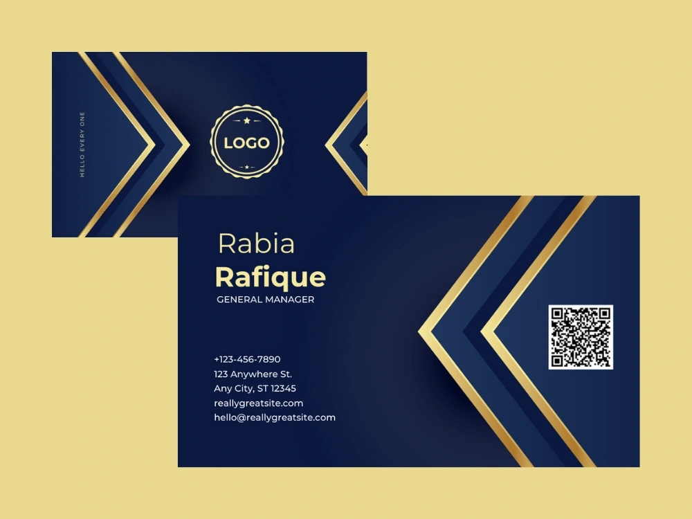 Visiting card with free custom QR code | Upwork