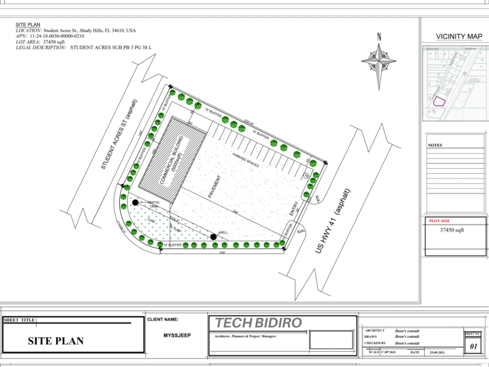 A 2D cad site plan for your real estate projects | Upwork