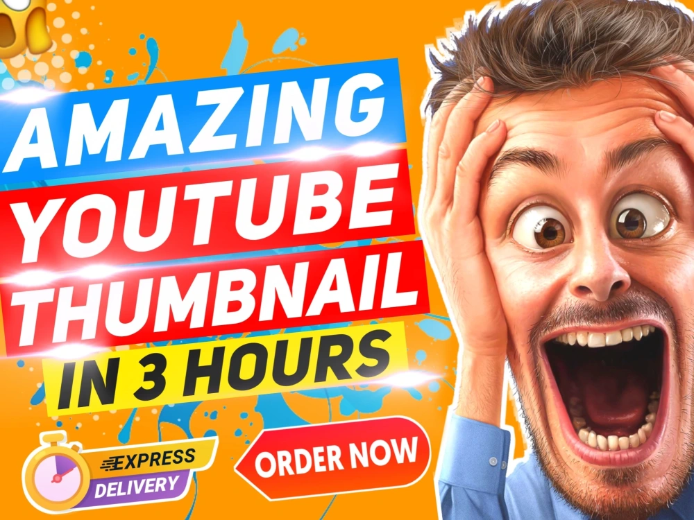 Eye catchy, Custom, Clickbet, Viral, Attractive youtube thumbnail in 1 ...