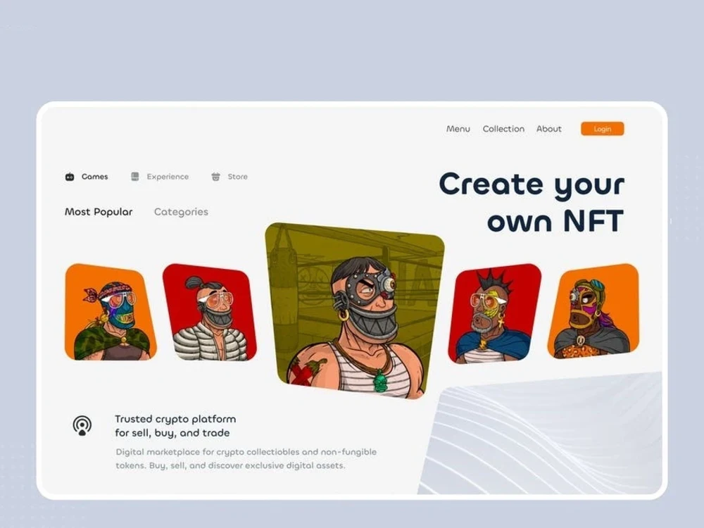 NFT Website, NFT Homepage, or NFT Landing Page design | Upwork