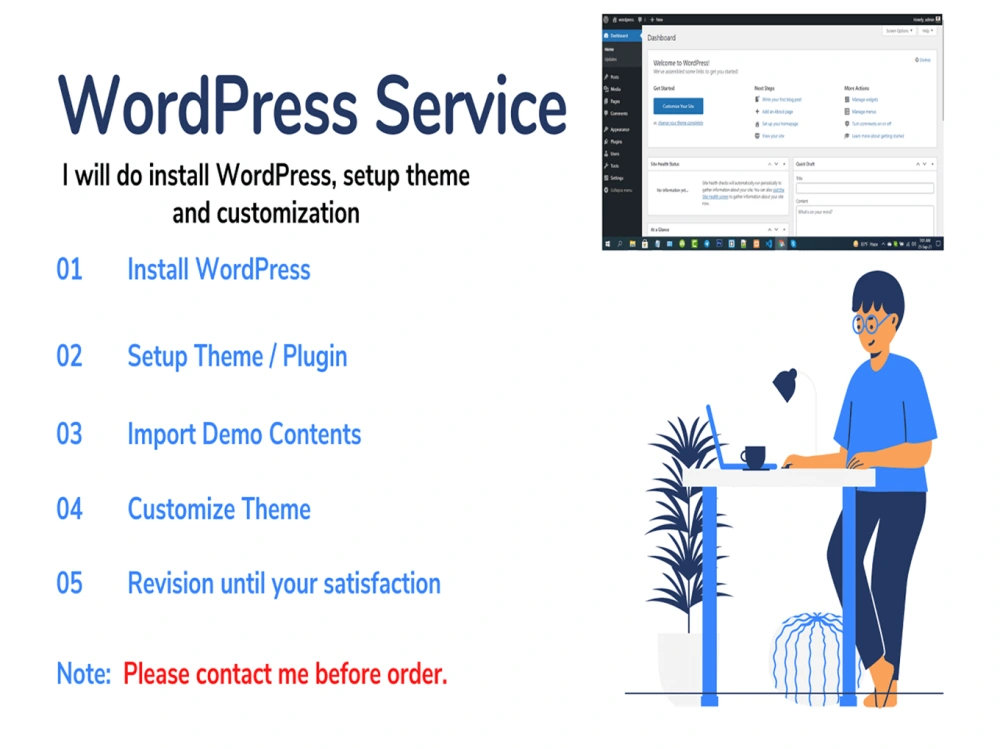 6 hours install WordPress, setup theme, do customization for your website | Upwork