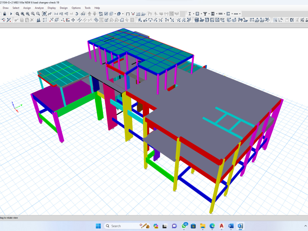 Structural Design and Calculation of Residential House using ETABS and SAFE | Upwork