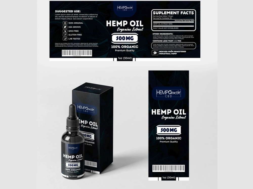 Product label, CBD label, hemp label, and cannabis packaging design ...