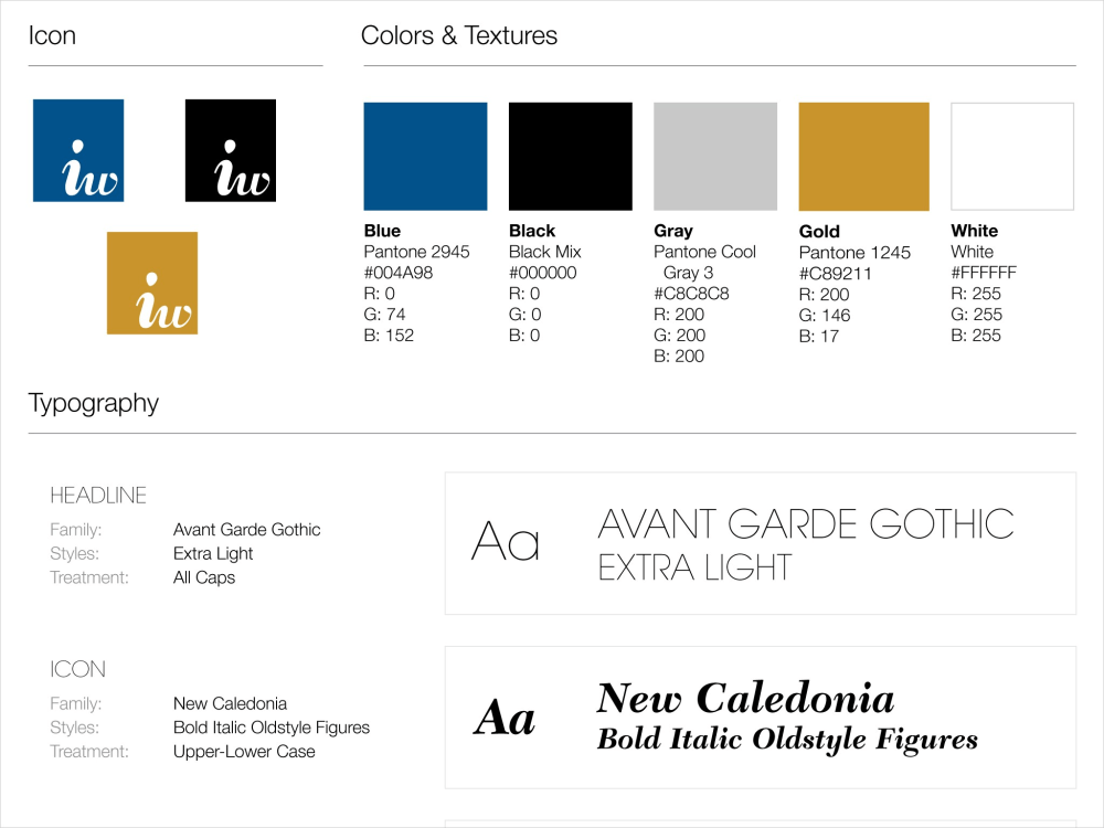 A one-page logo style guide highlighting logo style, color, and ...
