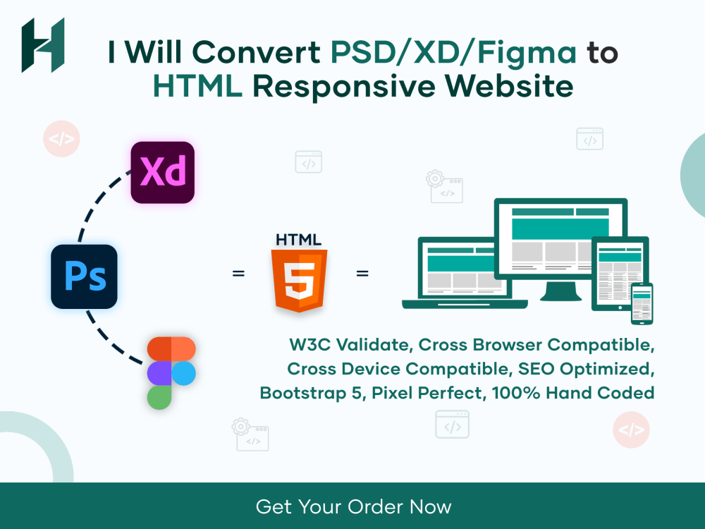 PSD / Sketch / Figma / Adobe XD / Zeplin / AI to HTML responsive design | Upwork