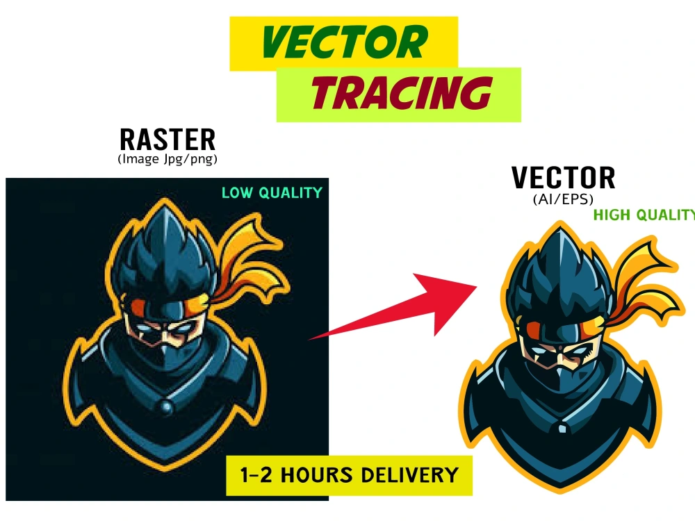Logo to vector, vector tracing in 1 hour | Upwork
