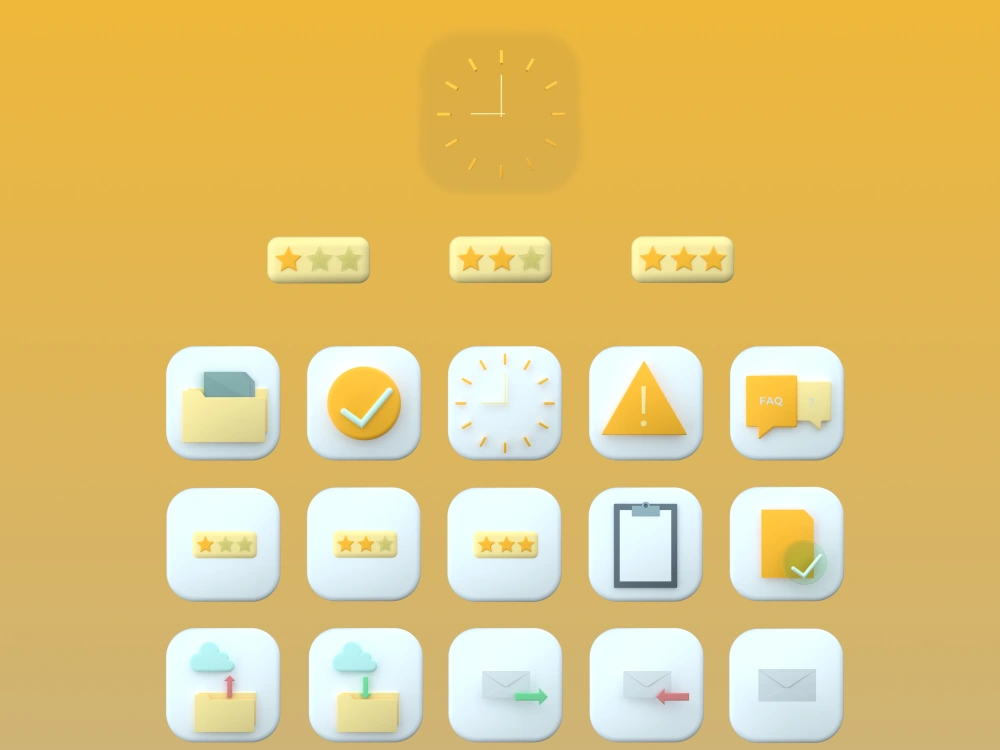 Beautiful 3D icon set | Upwork