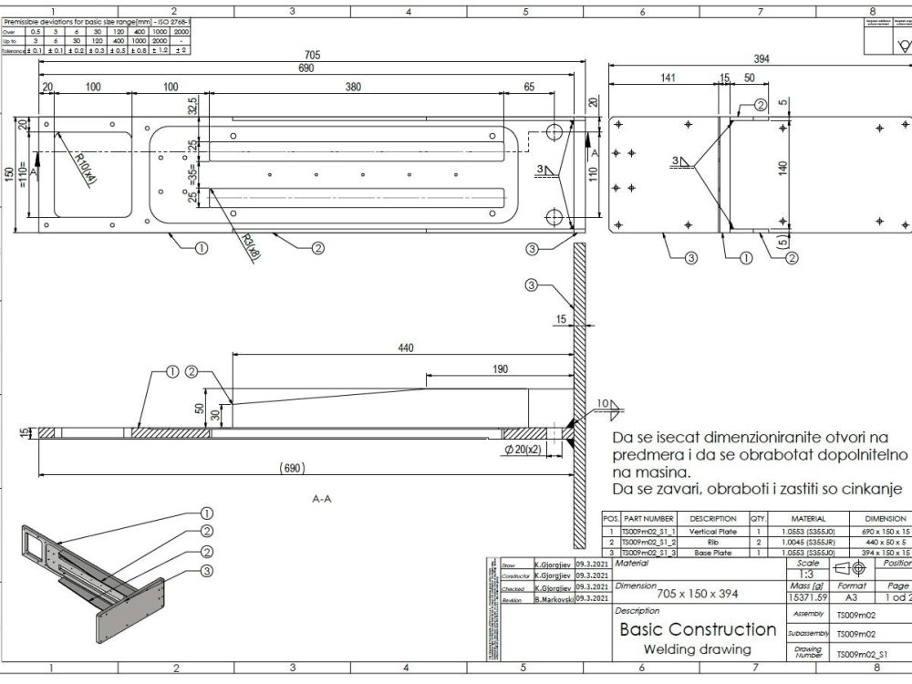 Prepared technical drawings for machining, sheet metal, and welding ...