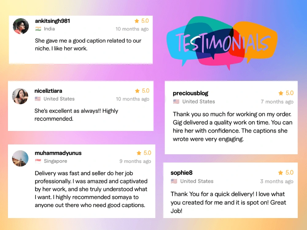 Captivating captions/ ad-copy for social media | Upwork