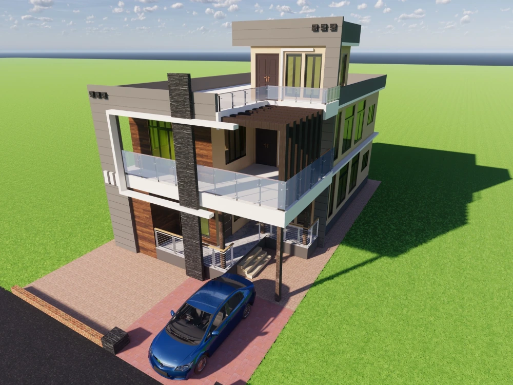 A realistic Exterior façade Render Works | Upwork