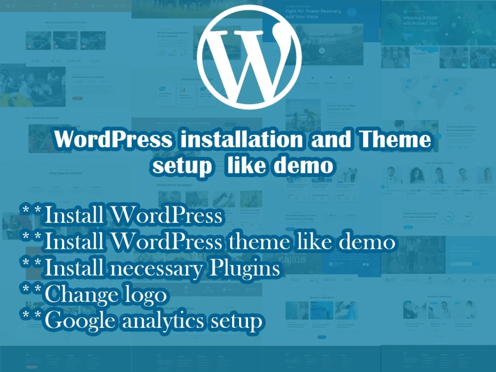 WordPress installation and theme setup like demo | Upwork