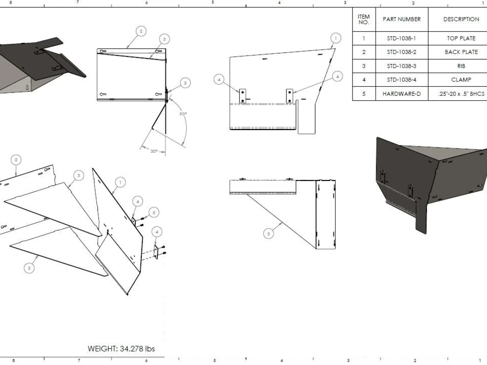 A sheet metal Fabrication Drawings for manufacturing | Upwork