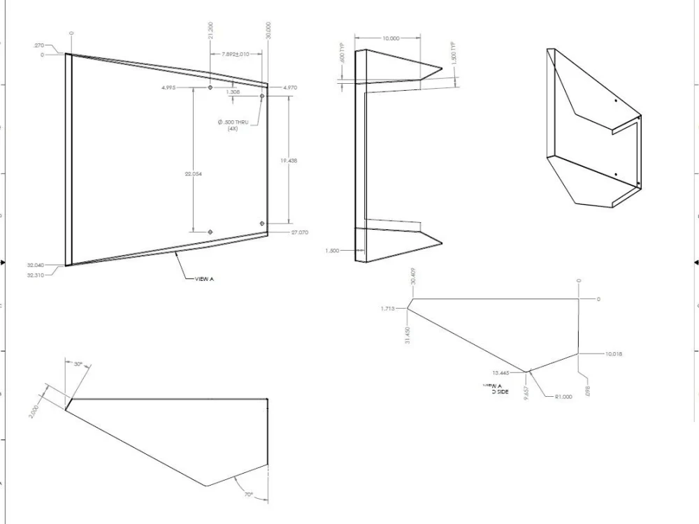 A sheet metal Fabrication Drawings for manufacturing | Upwork