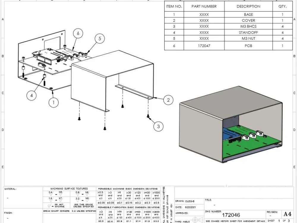 A sheet metal Fabrication Drawings for manufacturing | Upwork