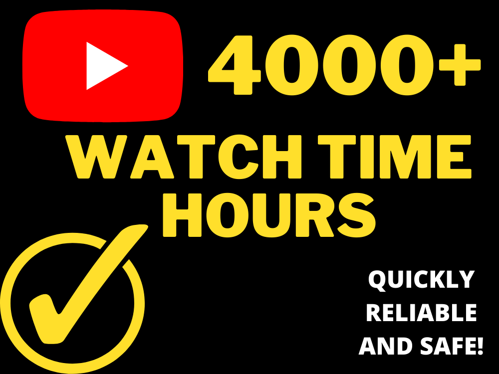 Organic 4000 Hours Non-Drop YouTube WatchTime To Enable Monetization ...