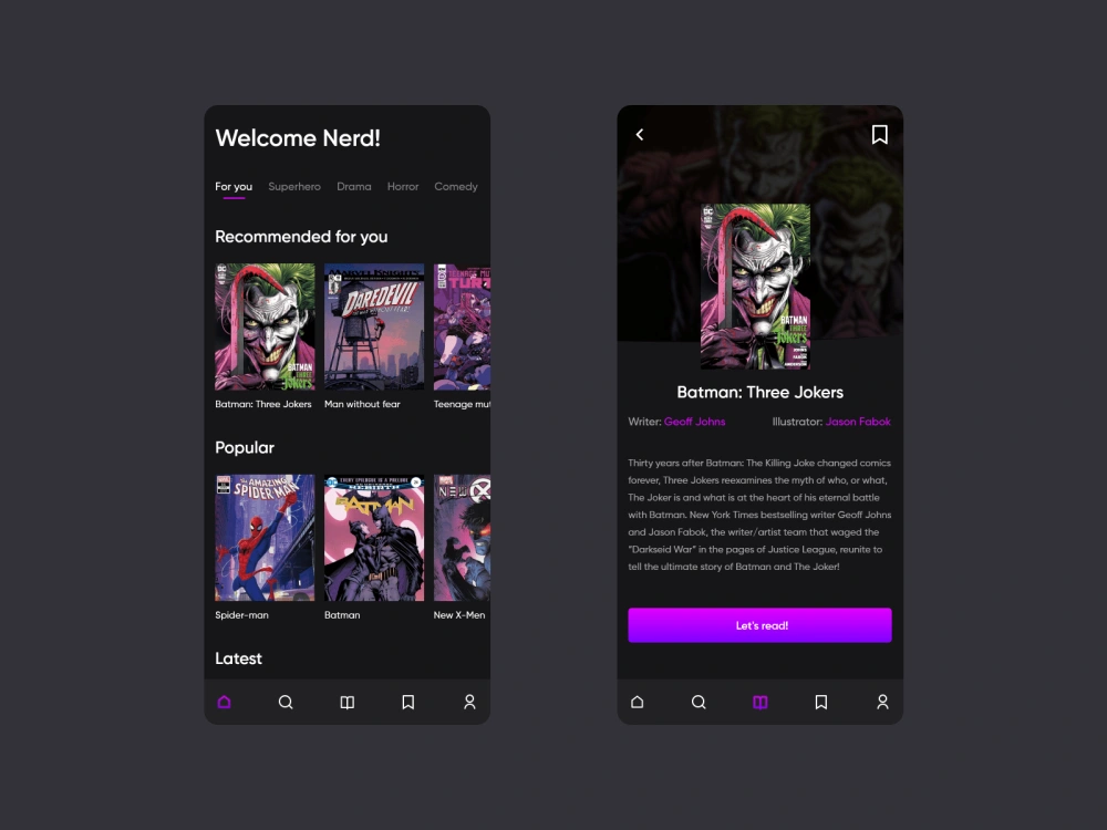 A Comics Reading App, Comic book App | Upwork