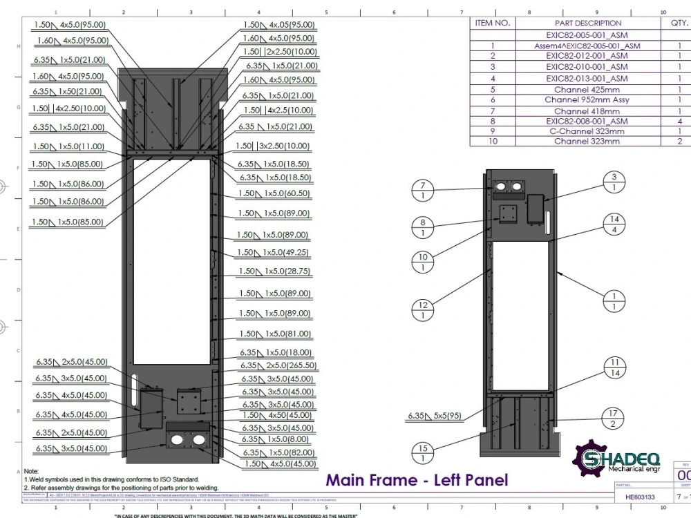 Weldment(ISO, ANSI) design for your product. | Upwork