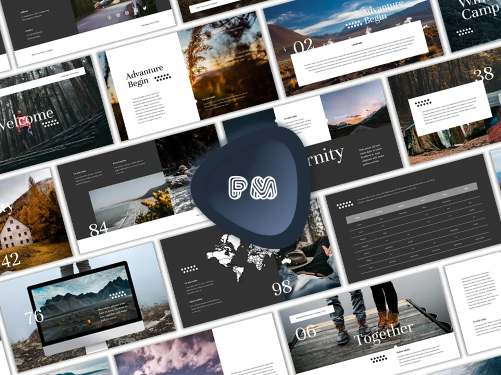 A Professional Powerpoint Pitch Deck with Master Template and Custom ...