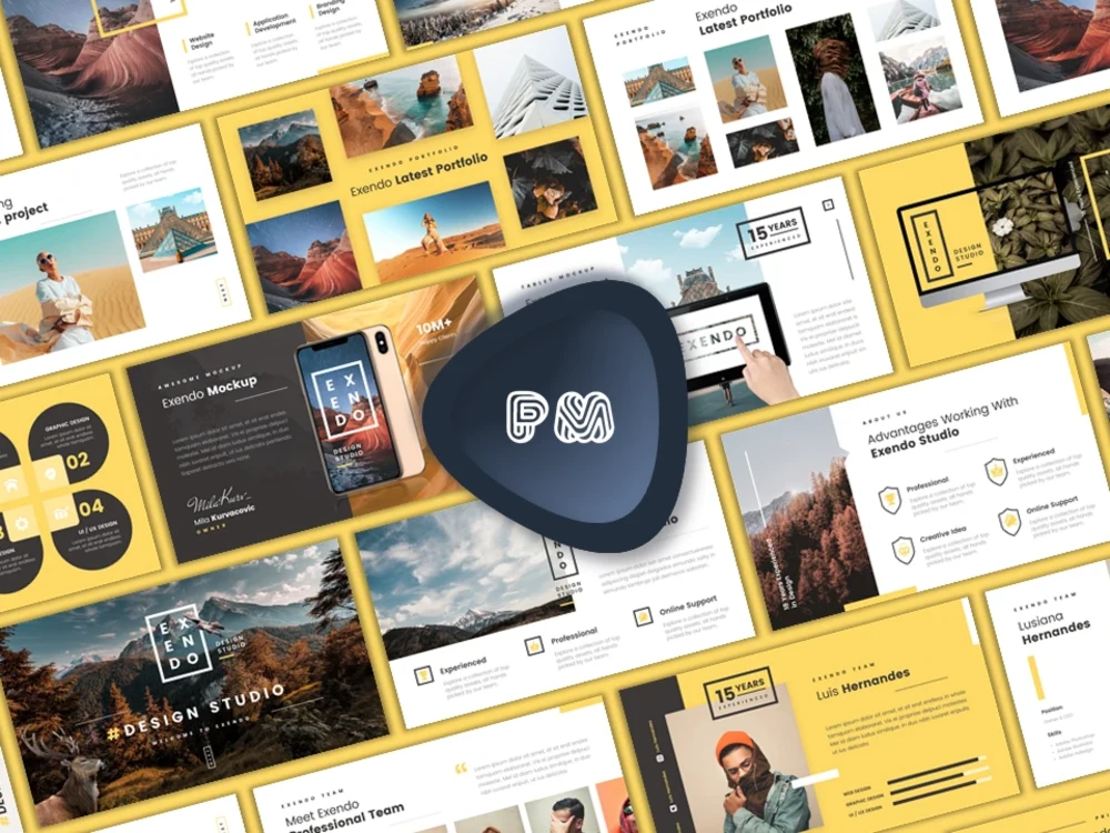 A Professional Powerpoint Pitch Deck with Master Template and Custom ...