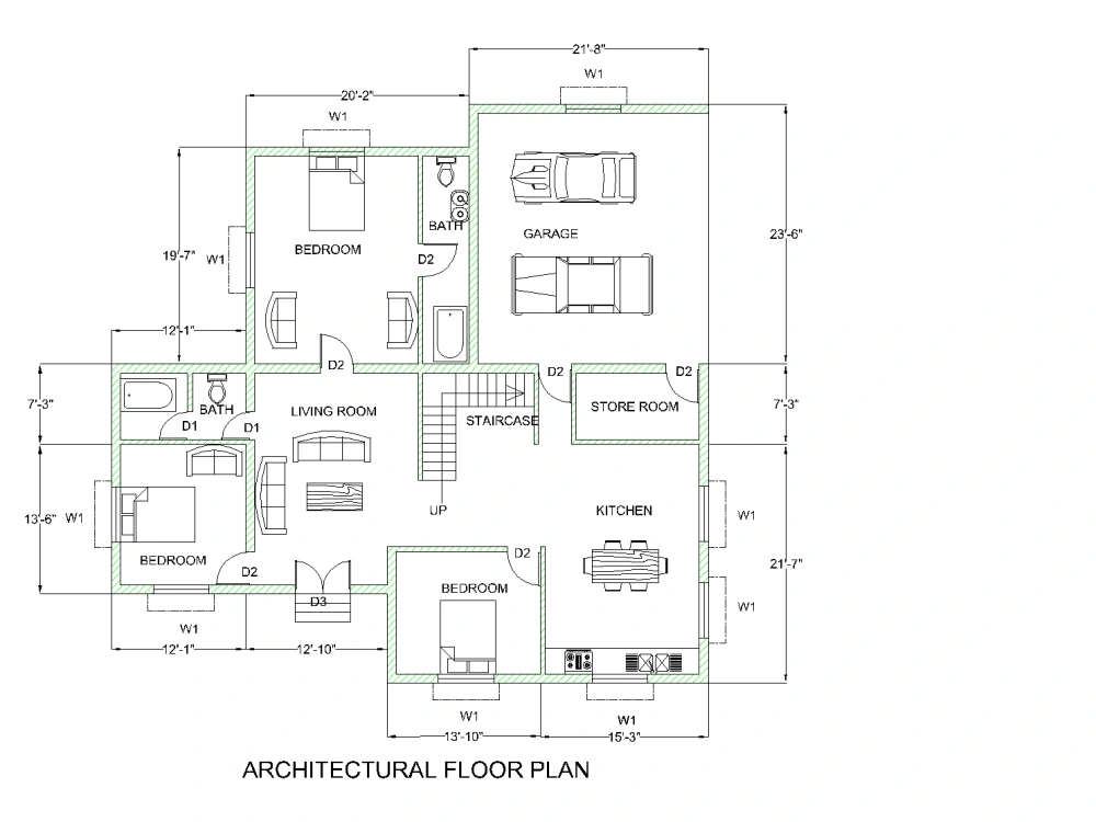 A 2d architectural floor plan designer in autocad | Upwork