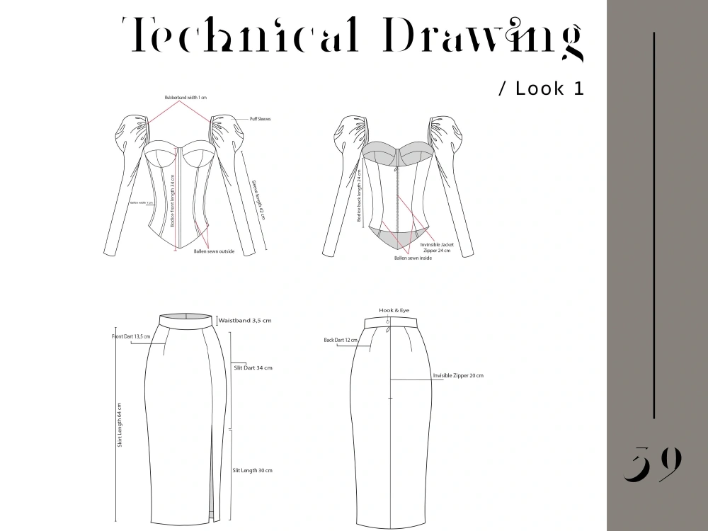 Professional fashion technical drawing CAD for your clothing line | Upwork