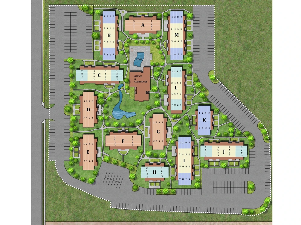 Catchy site plan, town plan, master plan, landscape design for real ...