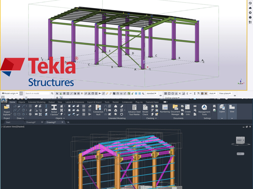 Steel structure modelling with tekla structures and advance steel | Upwork