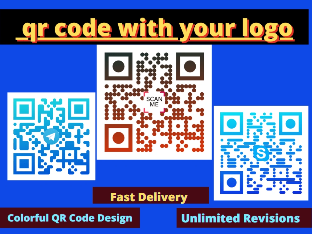 Unique Custom Qr Code Design With Logo In 30 Min Upwork