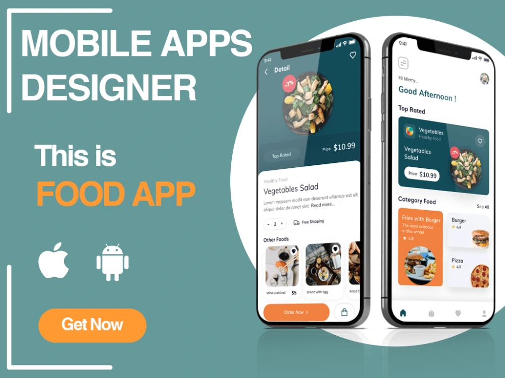 Fully eye-catching Food App Design for your Brand | Upwork